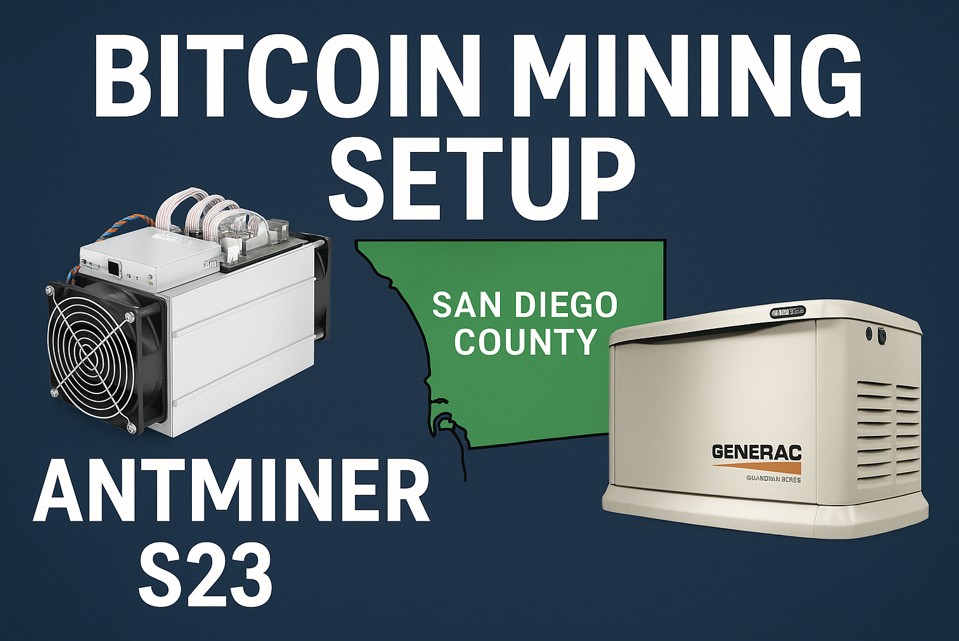 Small-Scale Bitcoin Mining with 5 S23 Antminers and a Generac Natural ...